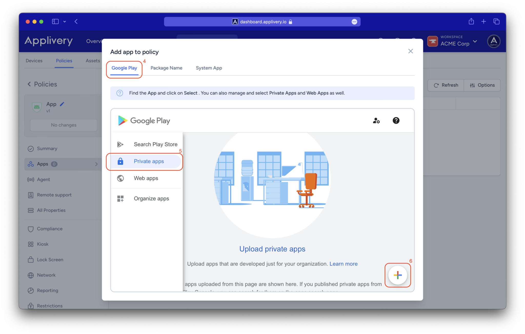 Private apps - Google Play Account | Applivery EMM