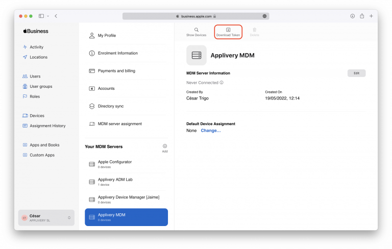 Apple Device Enrollment Program (DEP)
