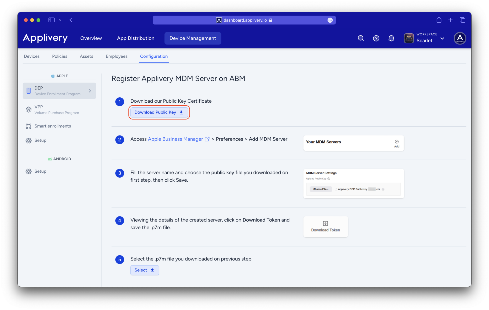 Apple Device Enrollment Program (DEP)