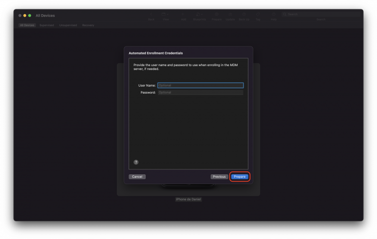 Enrollment with Apple Configurator