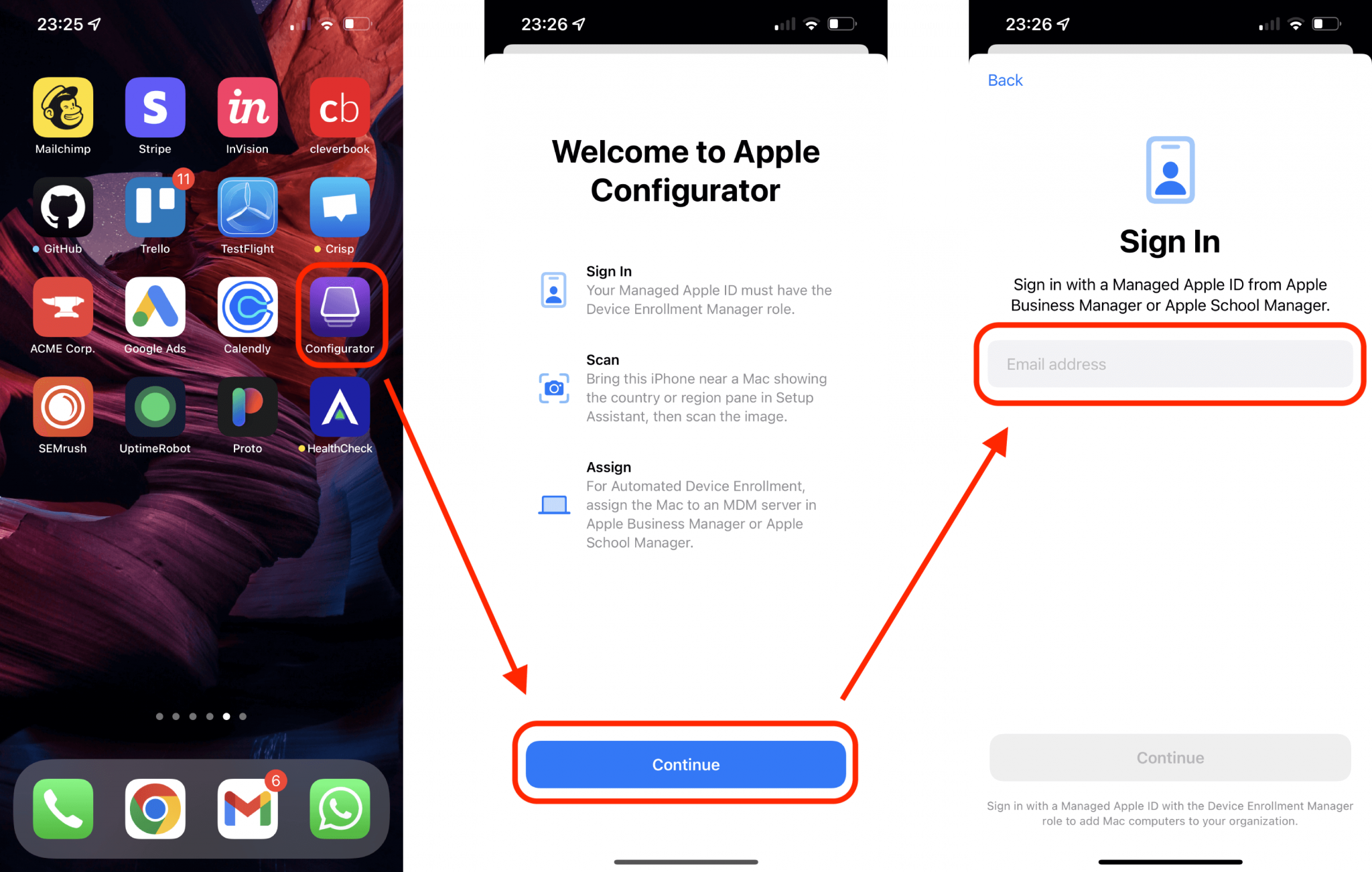 Enrollment with Apple Configurator