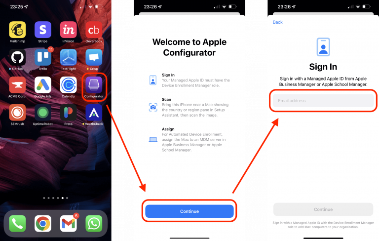 Enrollment with Apple Configurator