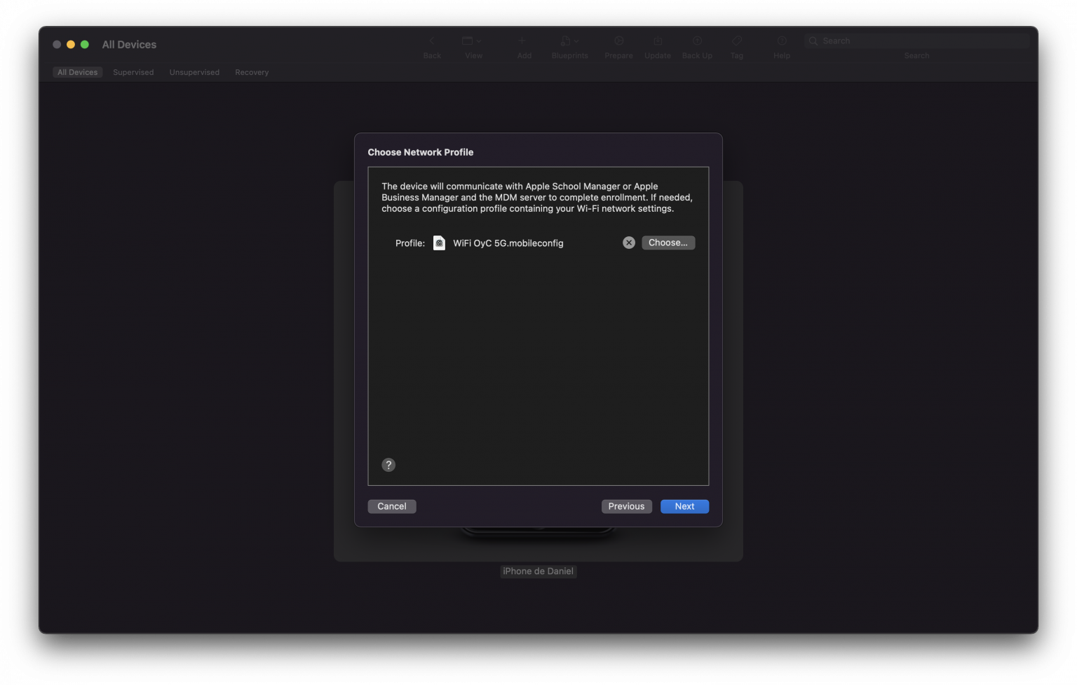 Enrollment with Apple Configurator