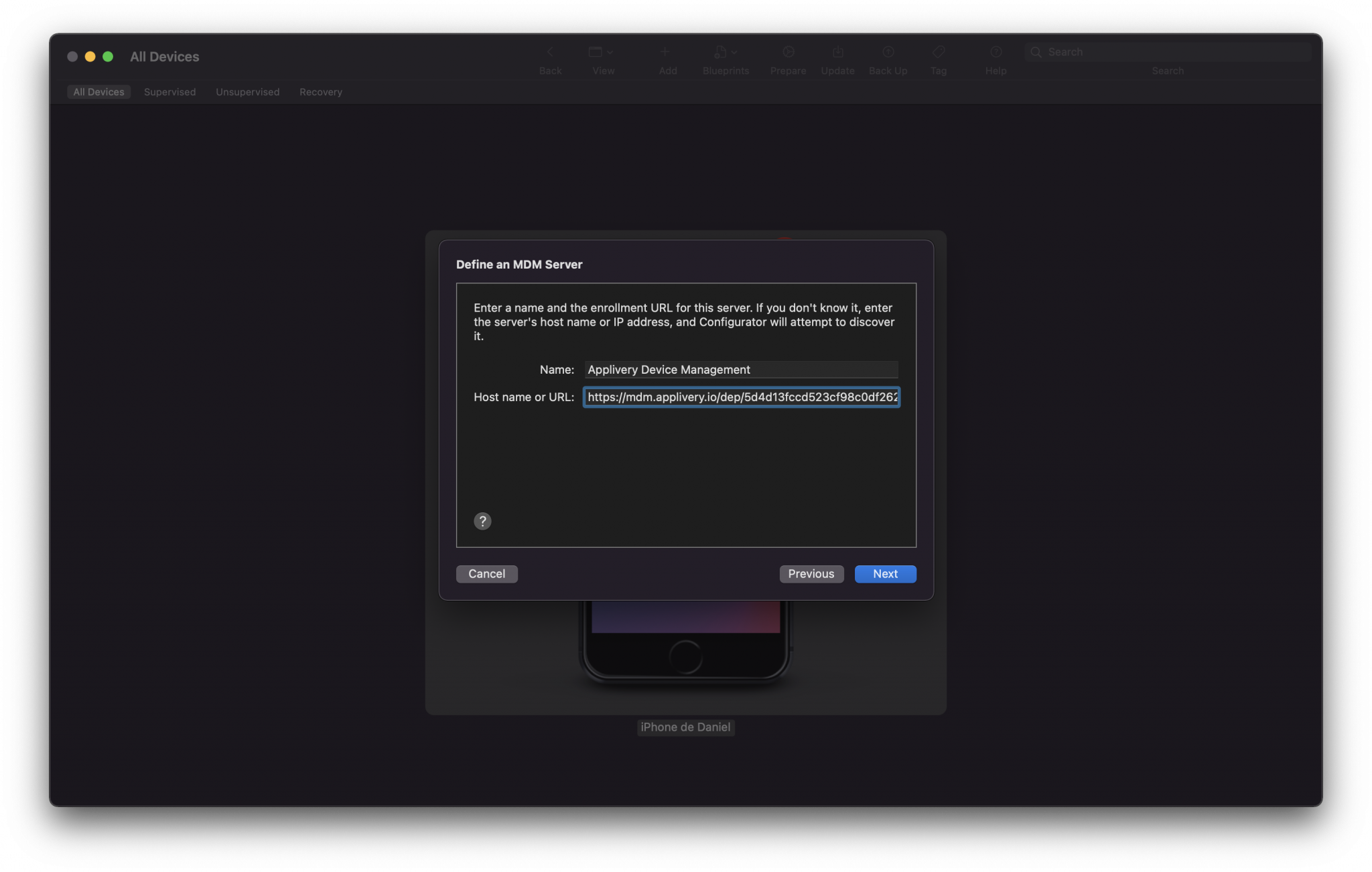 Enrollment with Apple Configurator