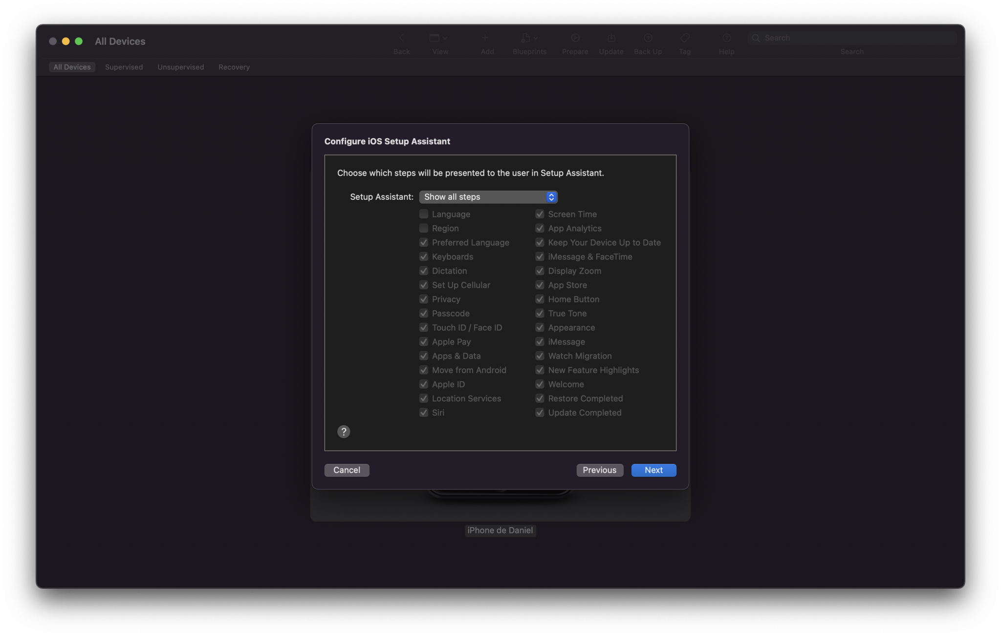 Enrollment with Apple Configurator