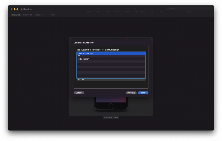 Enrollment with Apple Configurator