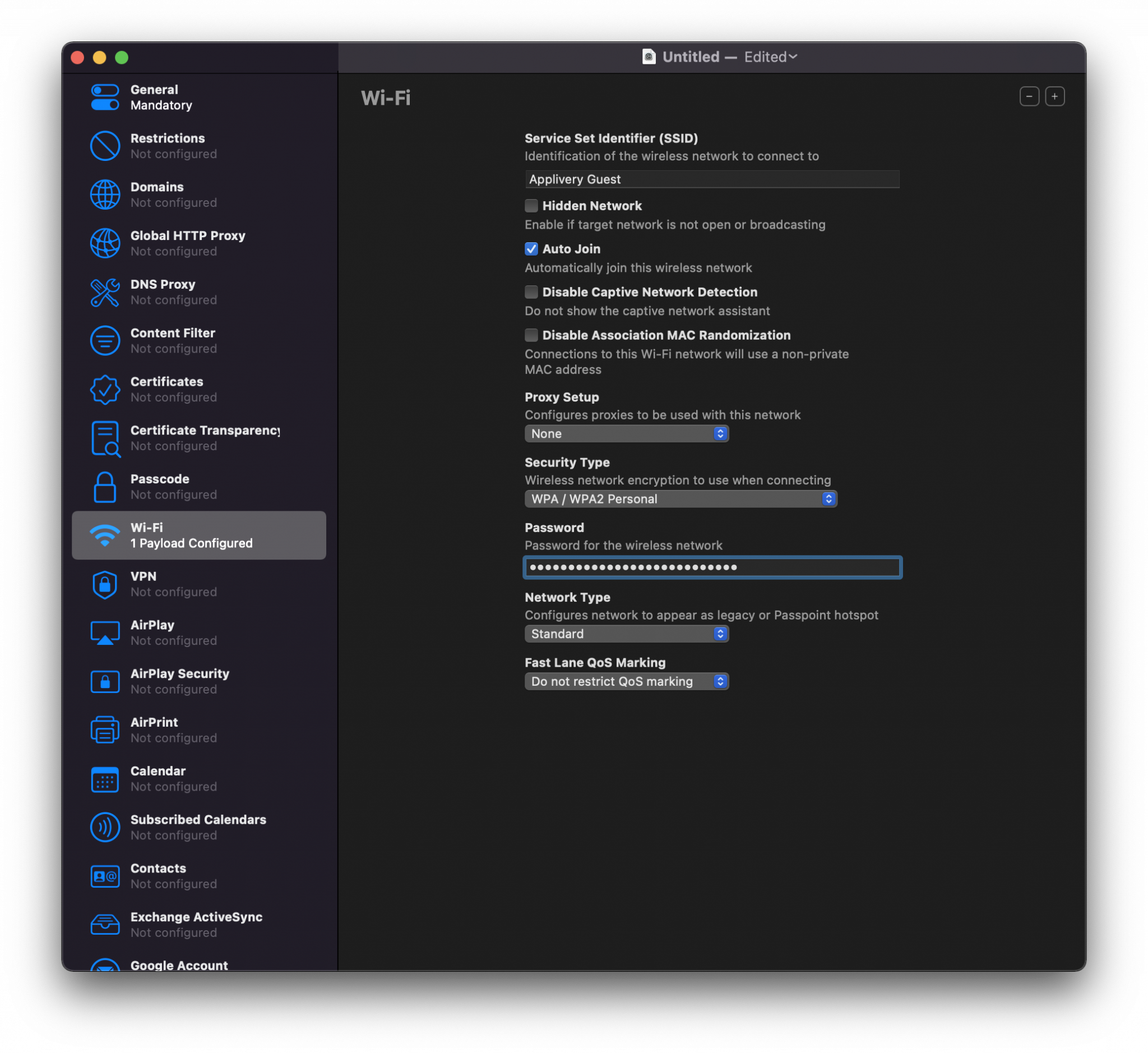 Enrollment with Apple Configurator