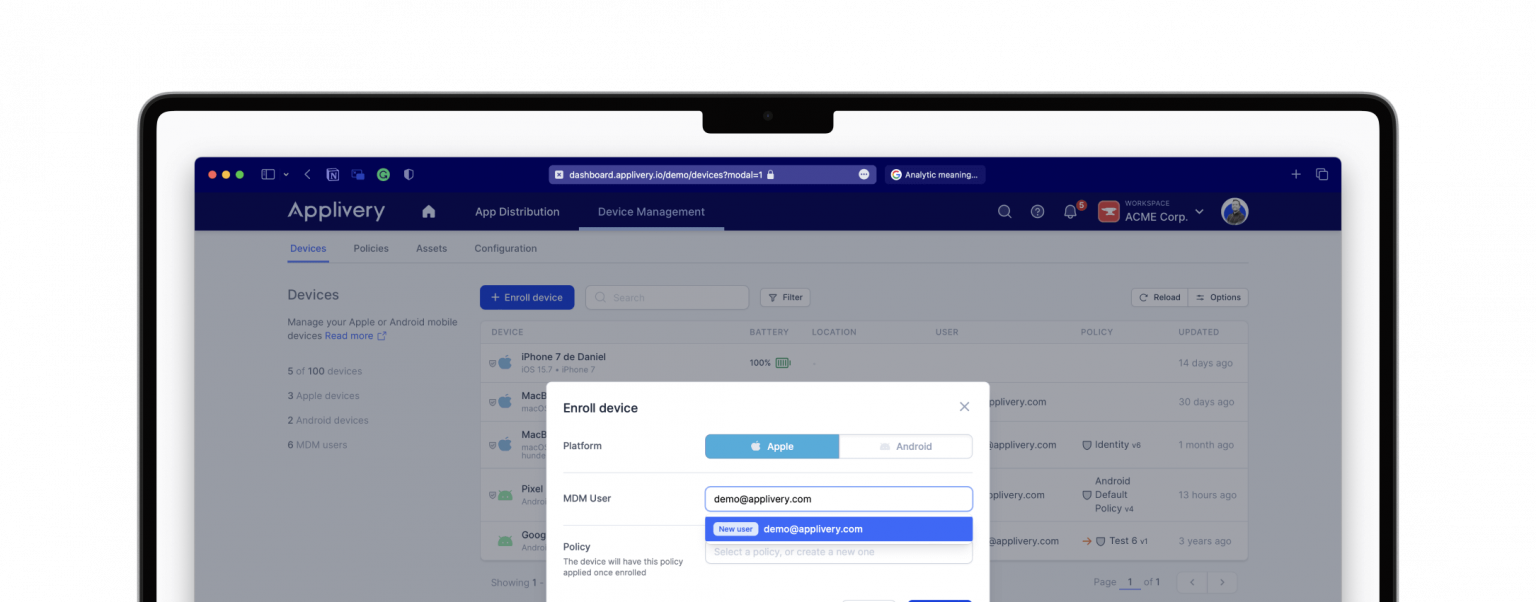 Device Management － MDM & App Distribution | Android & Apple