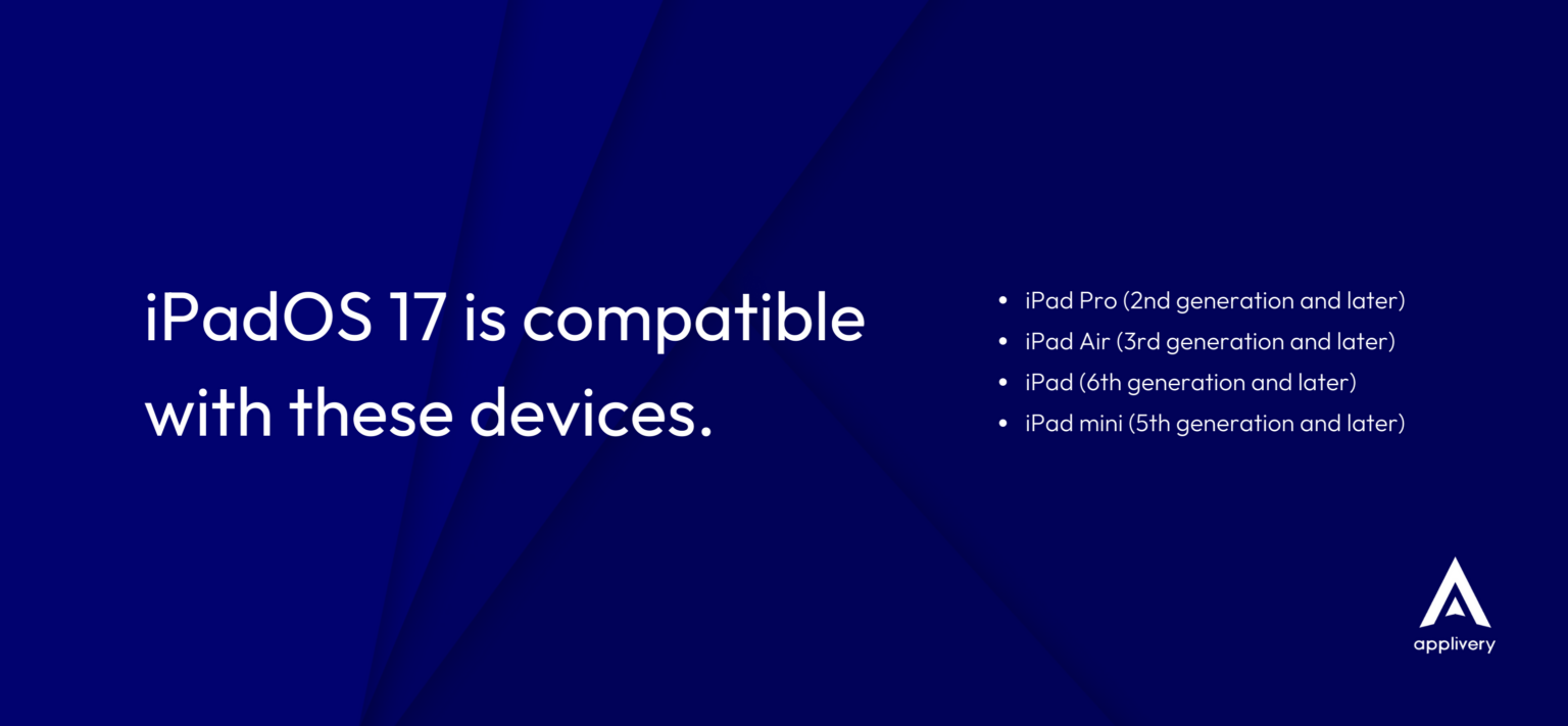 Apple Devices Compatible with iOS 17 and iPadOS 17