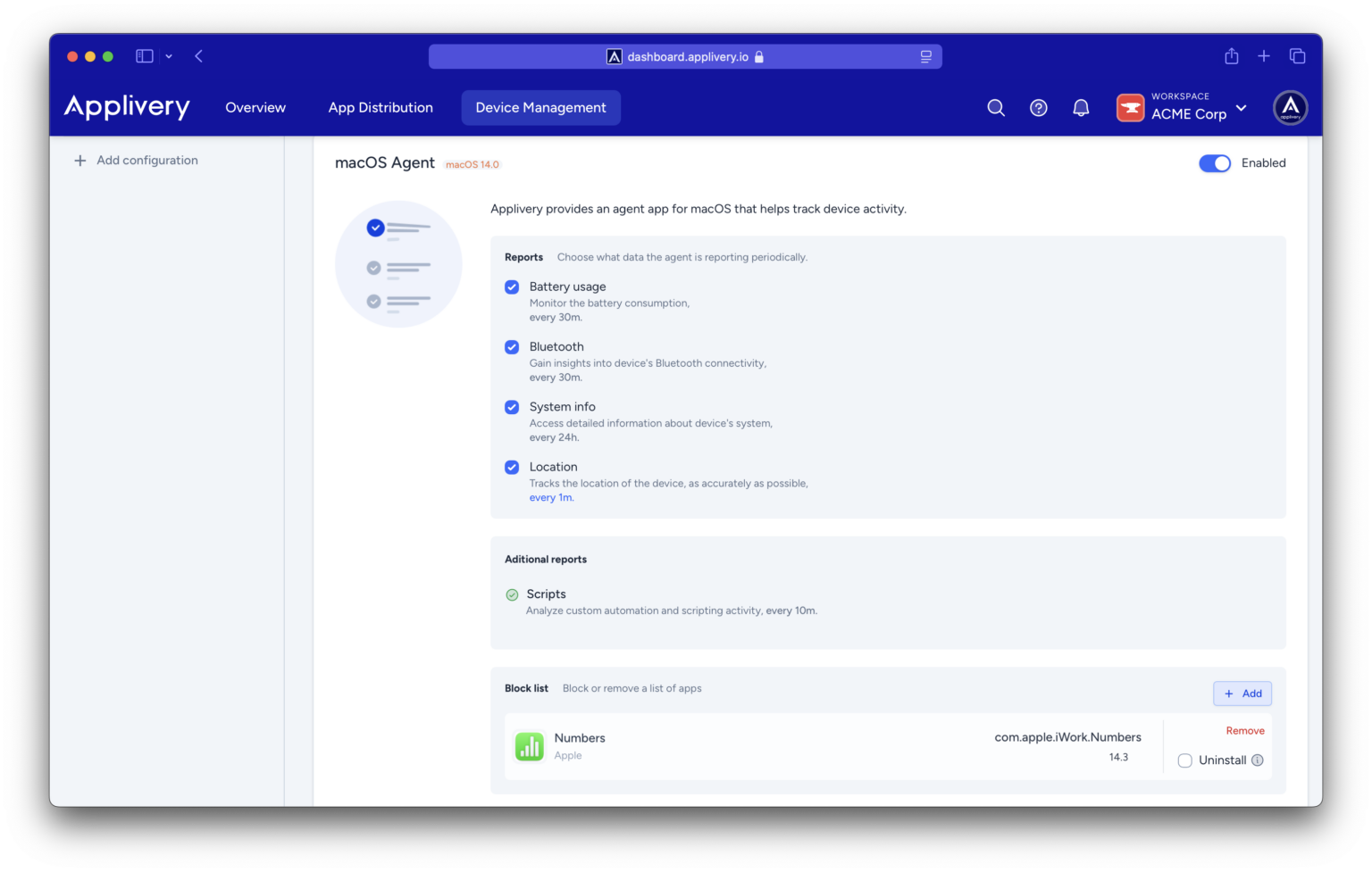 How to block and allow apps | Configurations