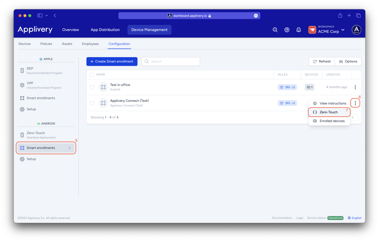 Android Zero-touch Enrollment