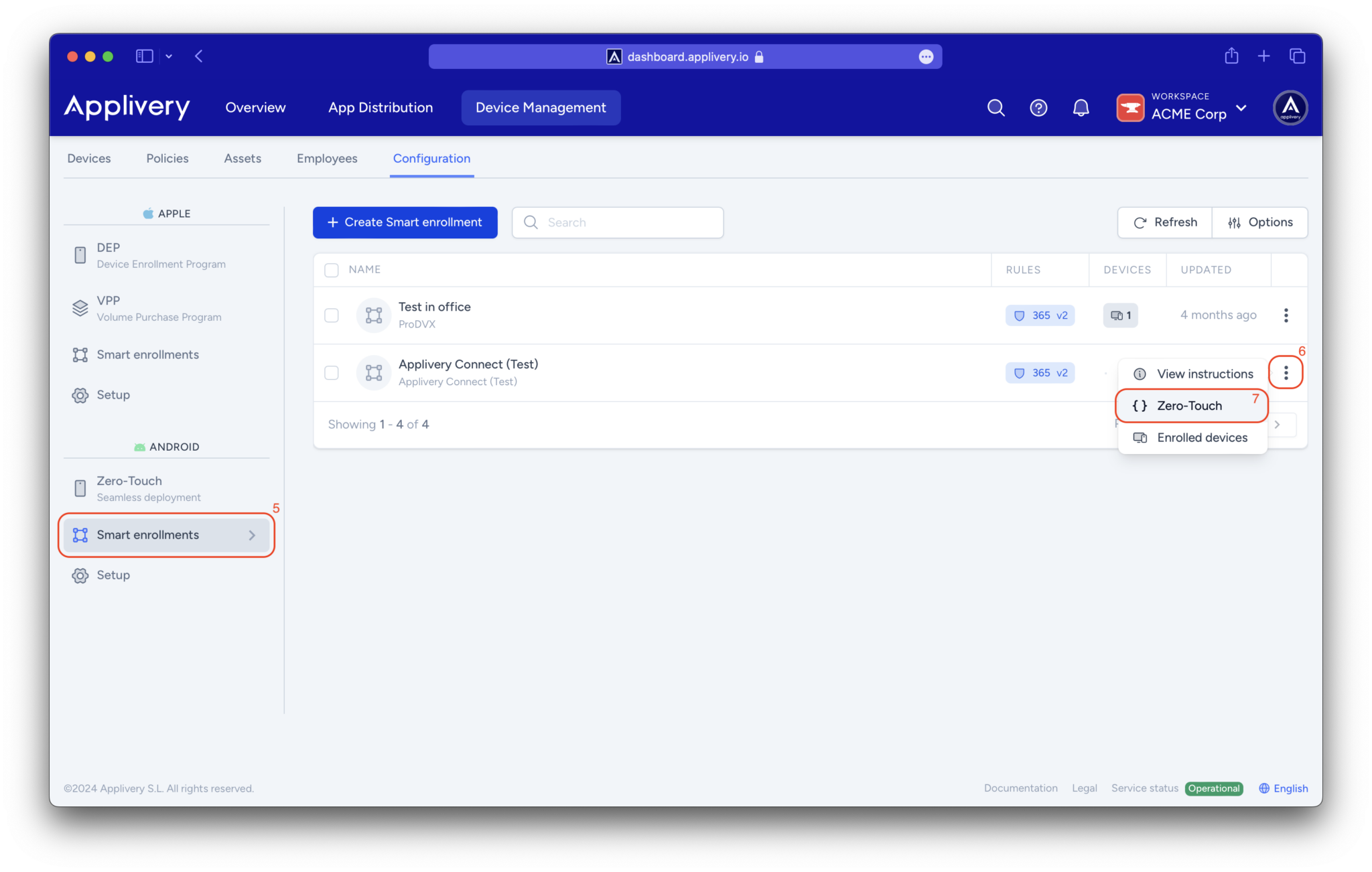 Android Zero-touch Enrollment
