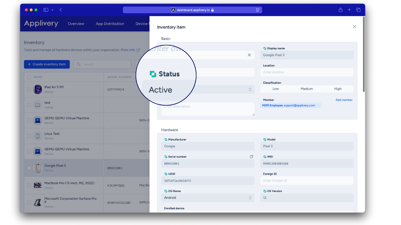 Device Inventory Management