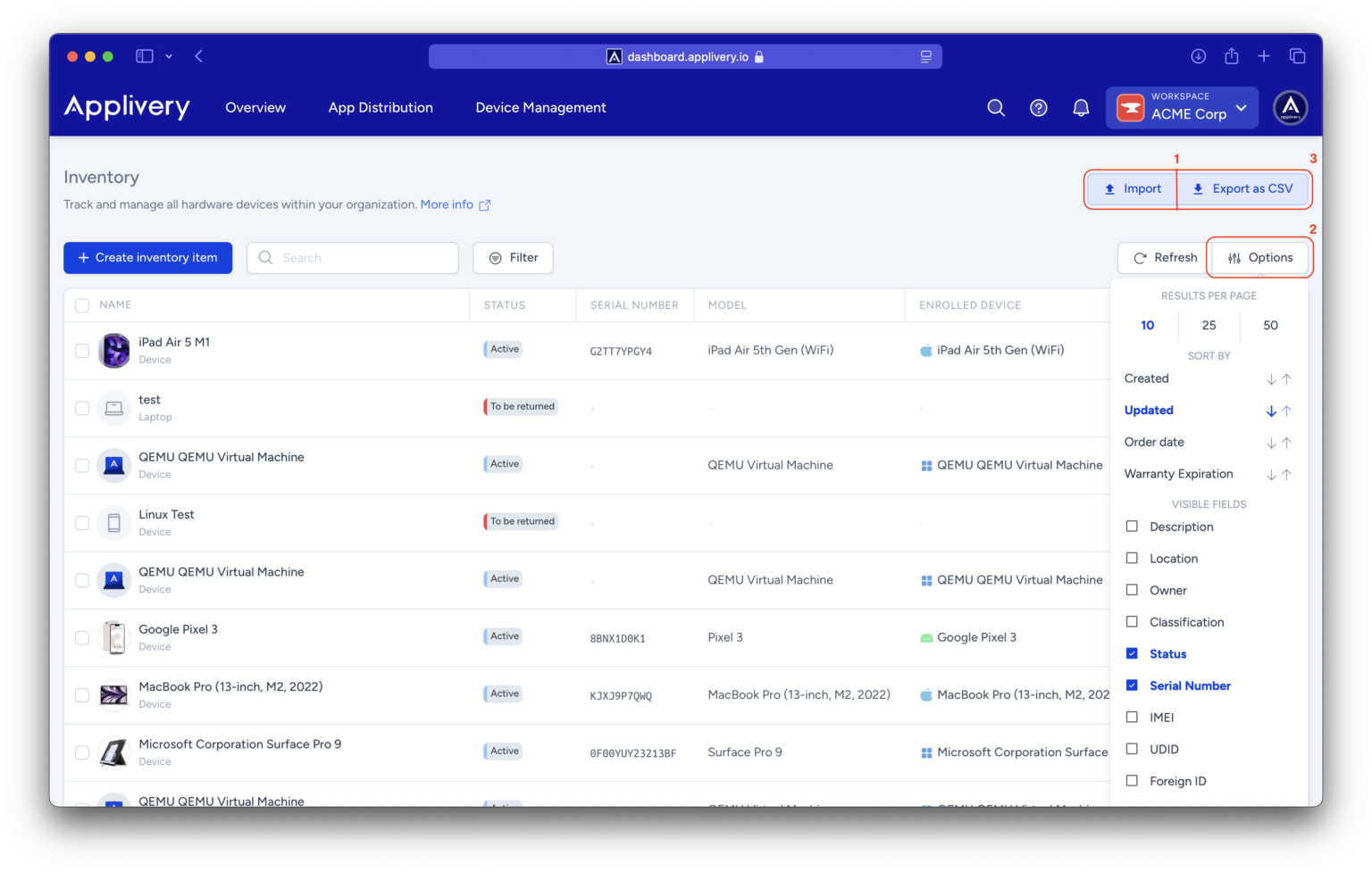 Device Inventory Management