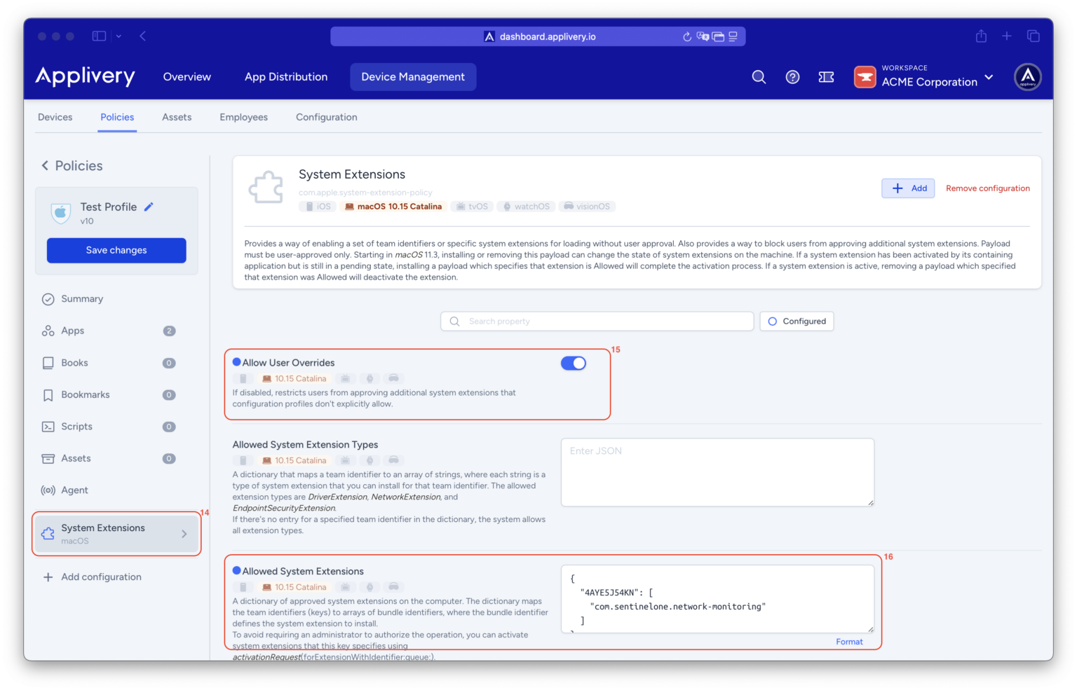 Install and configure SentinelOne Agent on macOS