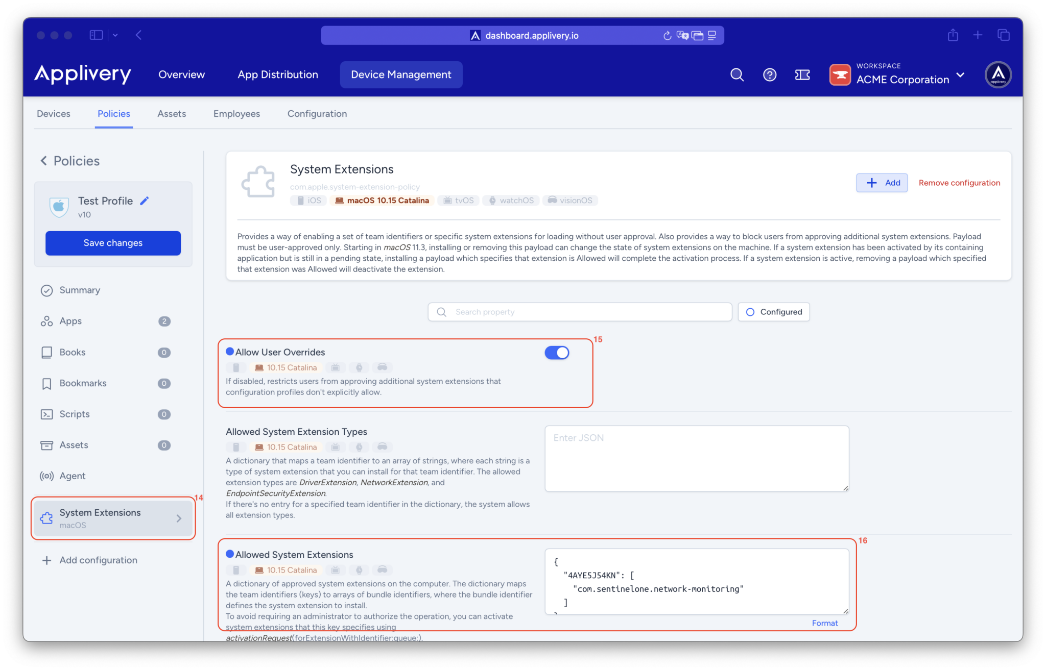 Install and configure SentinelOne Agent on macOS