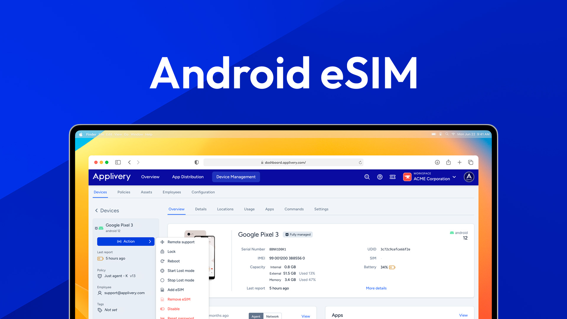Simplifícate ahora: gestión de eSIM para Android con Applivery